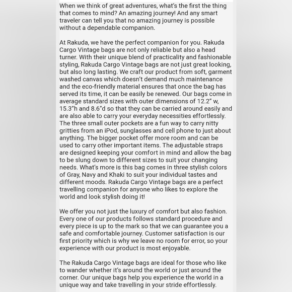 Rakuda | Bags | Rakuda Cargo Vintage Canvas Travel Backpack Nwt | Poshmark